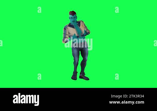 3d cartoon blue fighting man cheering after success and winning the ...