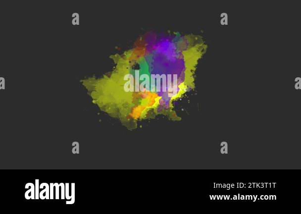 ink splatter compositing effect. Splash color ink transition. Ink brush ...