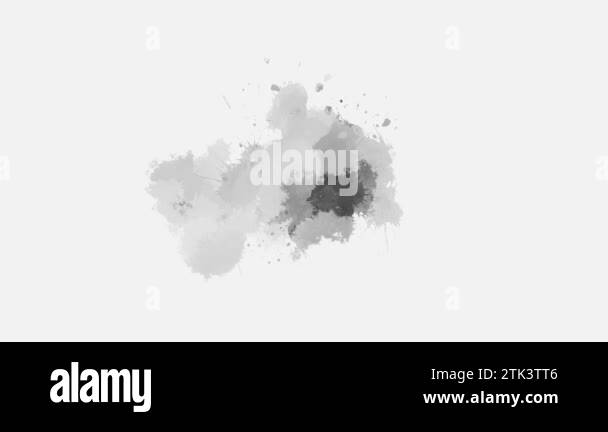 Ink splatters transition animation. Ink brush stroke transition. Ink ...