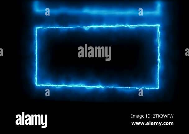 An animated lightning border frame on a black background electrifies ...