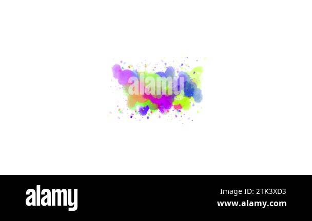 ink transitions splatter blot spreading. watercolor paint brush stroke ...