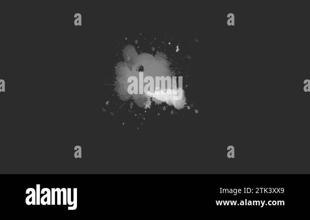 Ink splatters compositing animation. Ink brush stroke transition. Ink ...