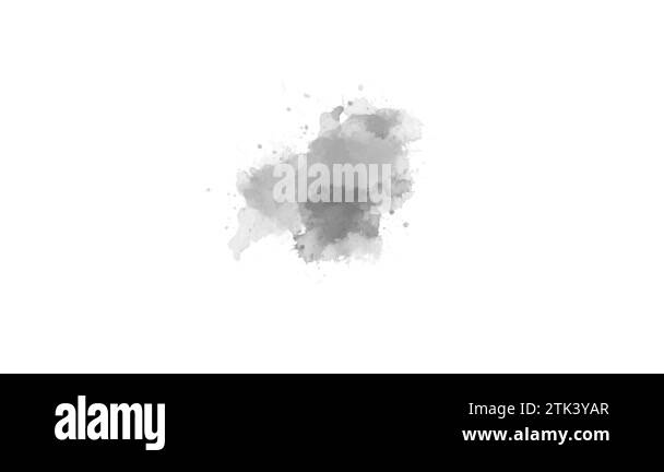 Ink drops effect animation. Ink brush stroke transition. Ink splash ...