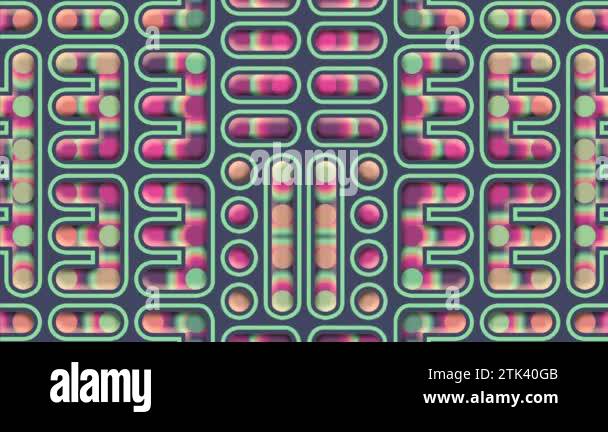 Abstract cartoon maze with moving rainbow neon gradient. Creative ...