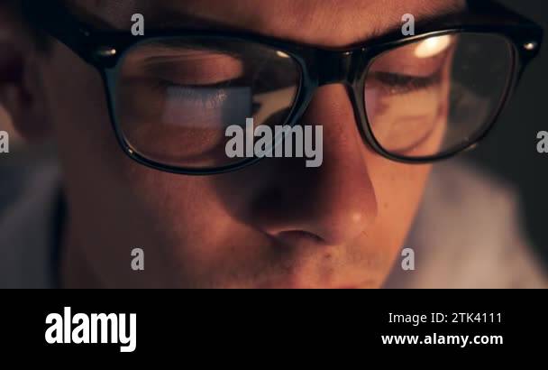 Focused and determined Caucasian businessman is portrayed while engaged ...