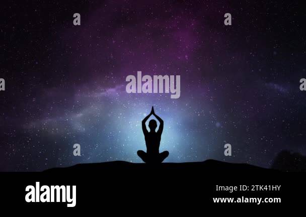 Parvatasana pose of cosmic yoga meditation Stock Video Footage - Alamy