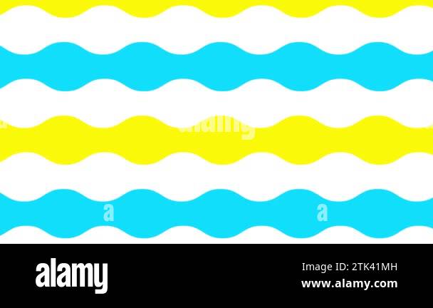 Animated blue and yellow waves background. Looped video. Decorative ...