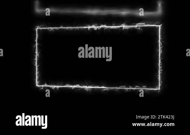 An animated lightning border frame on a black background electrifies ...