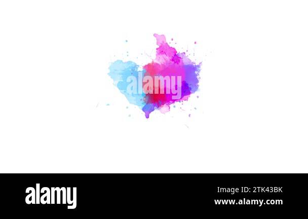ink splatter transition effect animation. watercolor black ink splatter ...