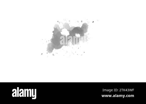 Ink drops effect animation. Ink brush stroke transition. Ink splash ...