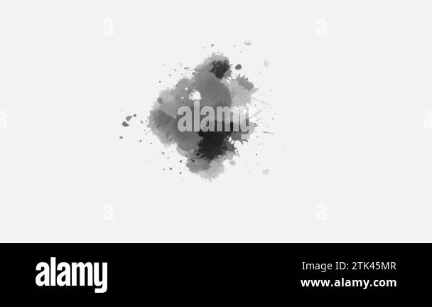 Ink splatters transition animation. Ink brush stroke transition. Ink ...