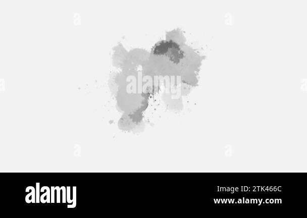 Ink splatters transition animation. Ink brush stroke transition. Ink ...