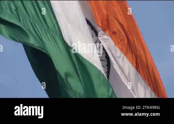 Time-lapse of India flag flying high at Connaught Place with pride in ...