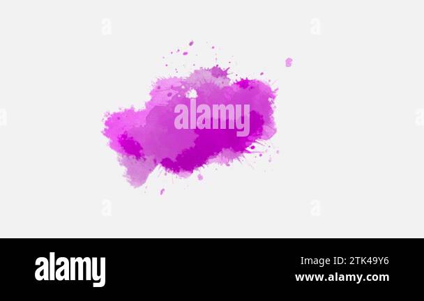 Ink drops fluid splash. Ink splatters transition animation. Ink brush ...