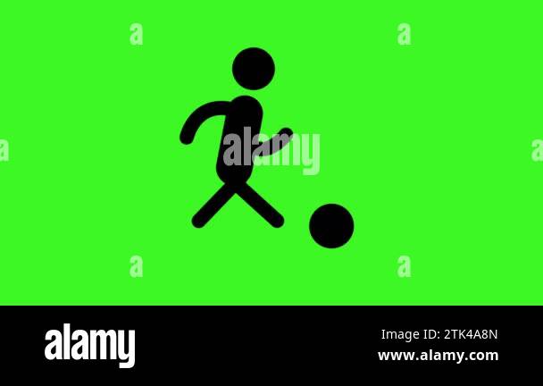 Soccer Player Running animation. 2D Figure Cartoon Animations. green ...