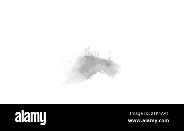 Ink drops effect animation. Ink brush stroke transition. Ink splash ...