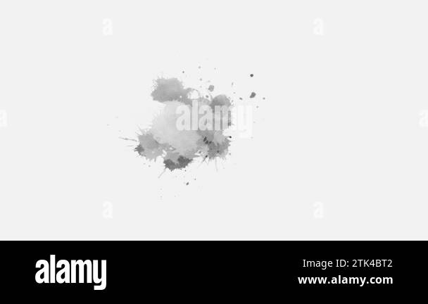 Ink splatters transition animation. Ink brush stroke transition. Ink ...