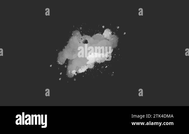 Ink splatters compositing animation. Ink brush stroke transition. Ink ...