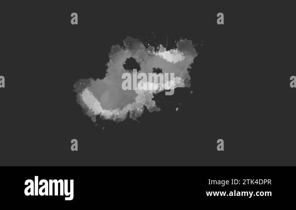 Ink splatters compositing animation. Ink brush stroke transition. Ink ...