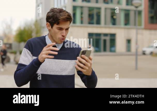 Frustrated Supervisor Expressing Emotion with Smartphone in Hand ...