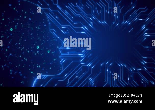 Artificial Intelligence Quantum Computer Technology digital brain bid data deep learning machine ...