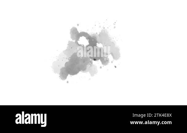 Ink drops effect animation. Ink brush stroke transition. Ink splash ...