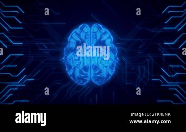 Artificial Intelligence Quantum Computer Technology digital brain bid data deep learning machine ...