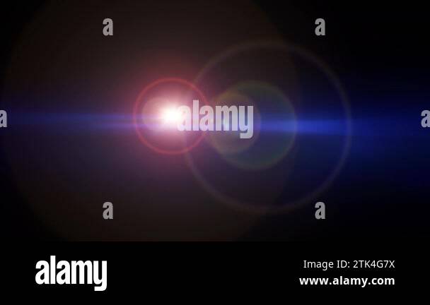 Optical lens flares light burst animation effects moving from left to ...