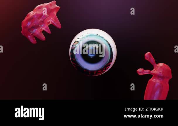 Animation of tear. A drop of the saline, watery fluid continually ...