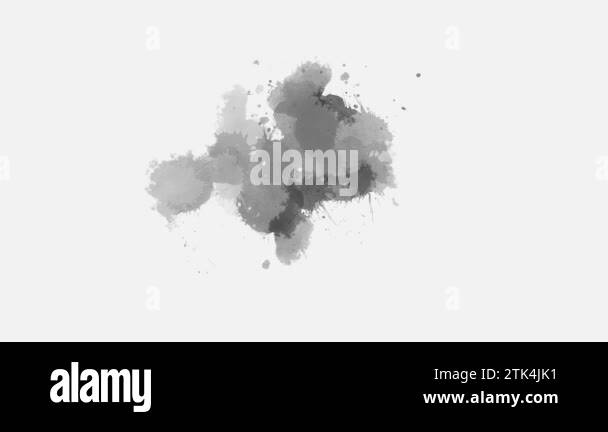 Ink splatters transition animation. Ink brush stroke transition. Ink ...