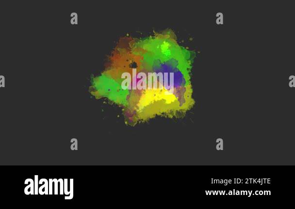 ink splatter compositing effect. Splash color ink transition. Ink brush ...