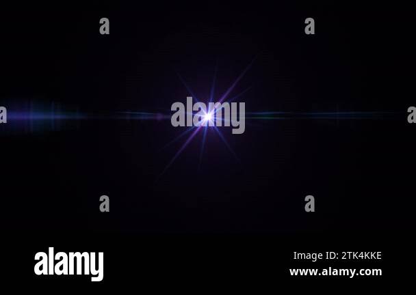 Abstract loop center blue purple star optical lens flares shine light ...