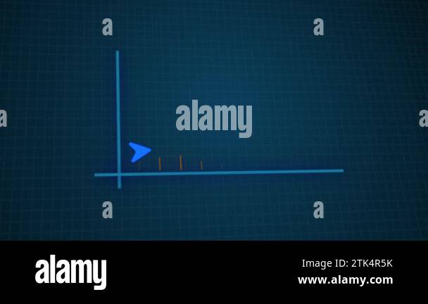 Motion animated footage. Statistics bars columns growth, arrow up ...