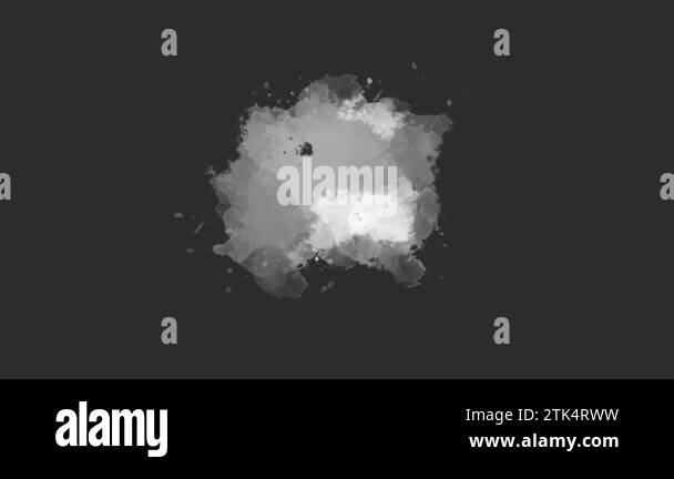 Ink splatters compositing animation. Ink brush stroke transition. Ink ...