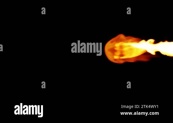 Fire waves released from right to left on black background, Fire VFX ...