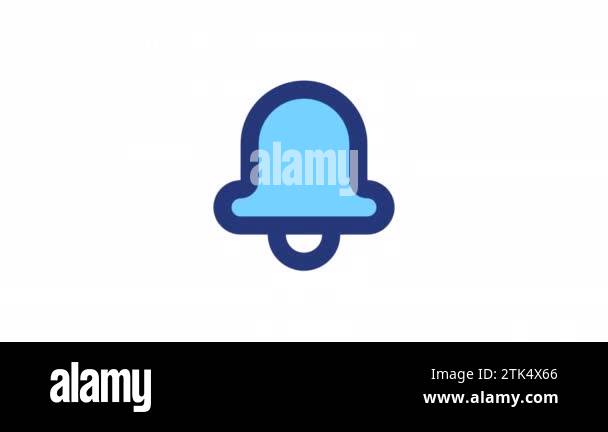 Animated alarm color ui icon. Notification sound. New message signal ...