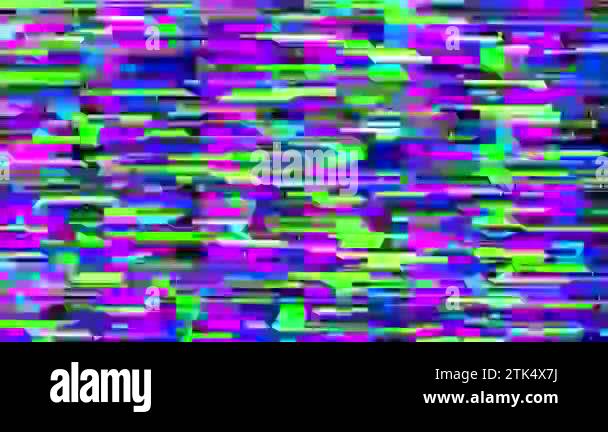 Effect of no video signal. Old analog television screen damage, error ...