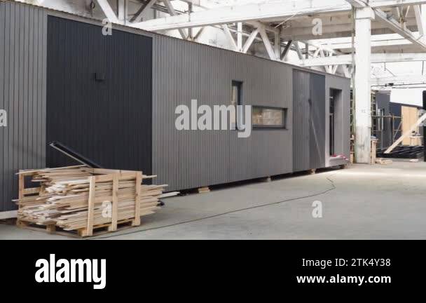 Construction of new and modern prefabricated modular house from ...