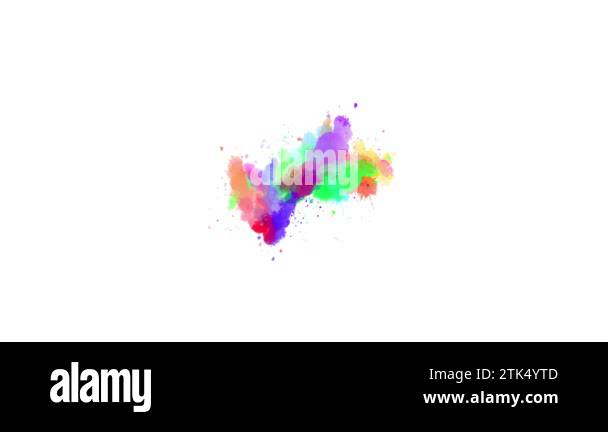ink splatter transition effect animation. watercolor black ink splatter ...