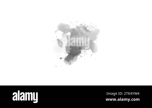 fluid ink splash transition on a white background. watercolor paint ...