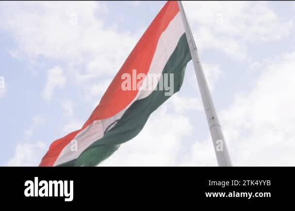 Time-lapse of India flag flying high at Connaught Place with pride in ...
