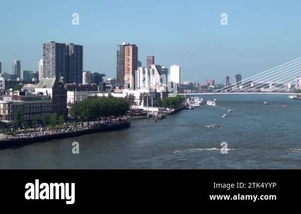 The Netherlands, Rotterdam. Tug boat splashing water - Nieuwe Waterweg ...