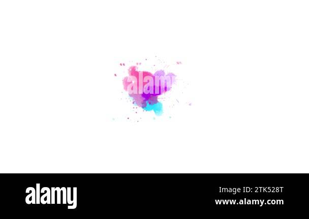 ink transitions splatter blot spreading. watercolor paint brush stroke. ink splash transition ...