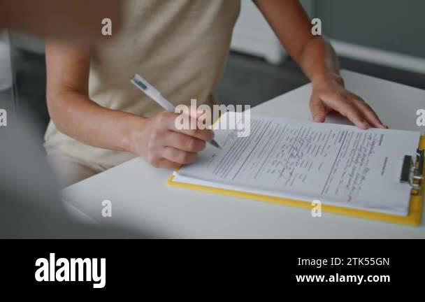White woman signing contract Stock Videos & Footage - HD and 4K Video ...