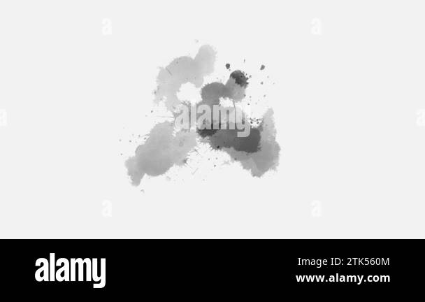 ink transition splatter blot spreading effect animation. Ink brush ...