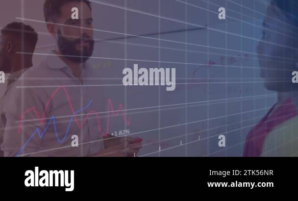 Animation of multiple graphs with changing numbers over diverse ...