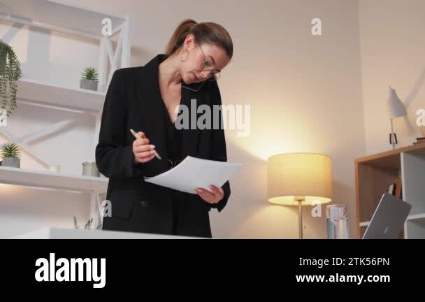 Business lady checking documents Stock Videos & Footage - HD and 4K ...