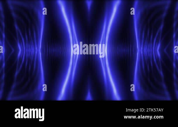 Cosmic trip to infinity. Psychedelic abstract tunnel, neon glowing ...