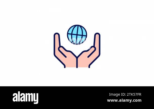 Animated nonprofits color icon. Humanitarian mission. Charitable ...