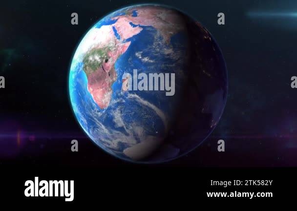 Zooming in from space to the island of Mauritius and seamlessly ...